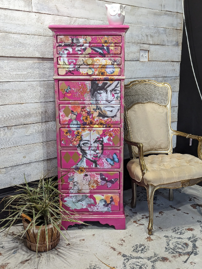 Hot Pink Lingerie Chest of Drawers | HANDLAGET DESIGN